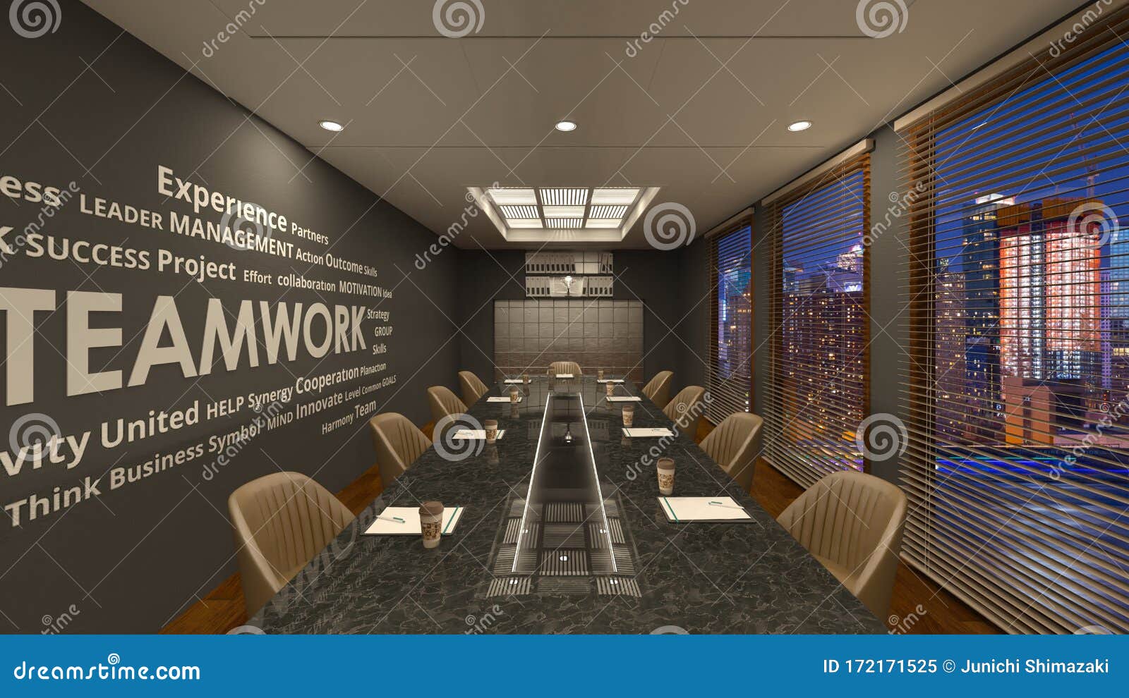 3D CG Rendering of Modern Building Office Stock Image - Image of ...