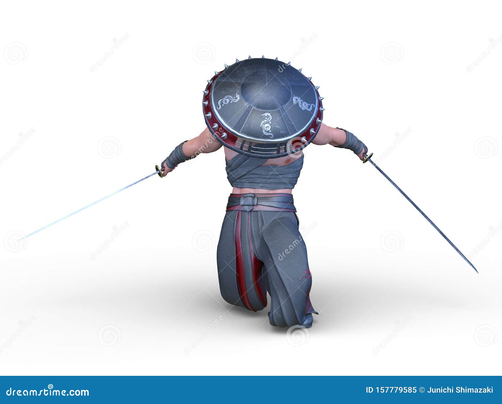 3D CG rendering of monk stock illustration. Illustration of male ...