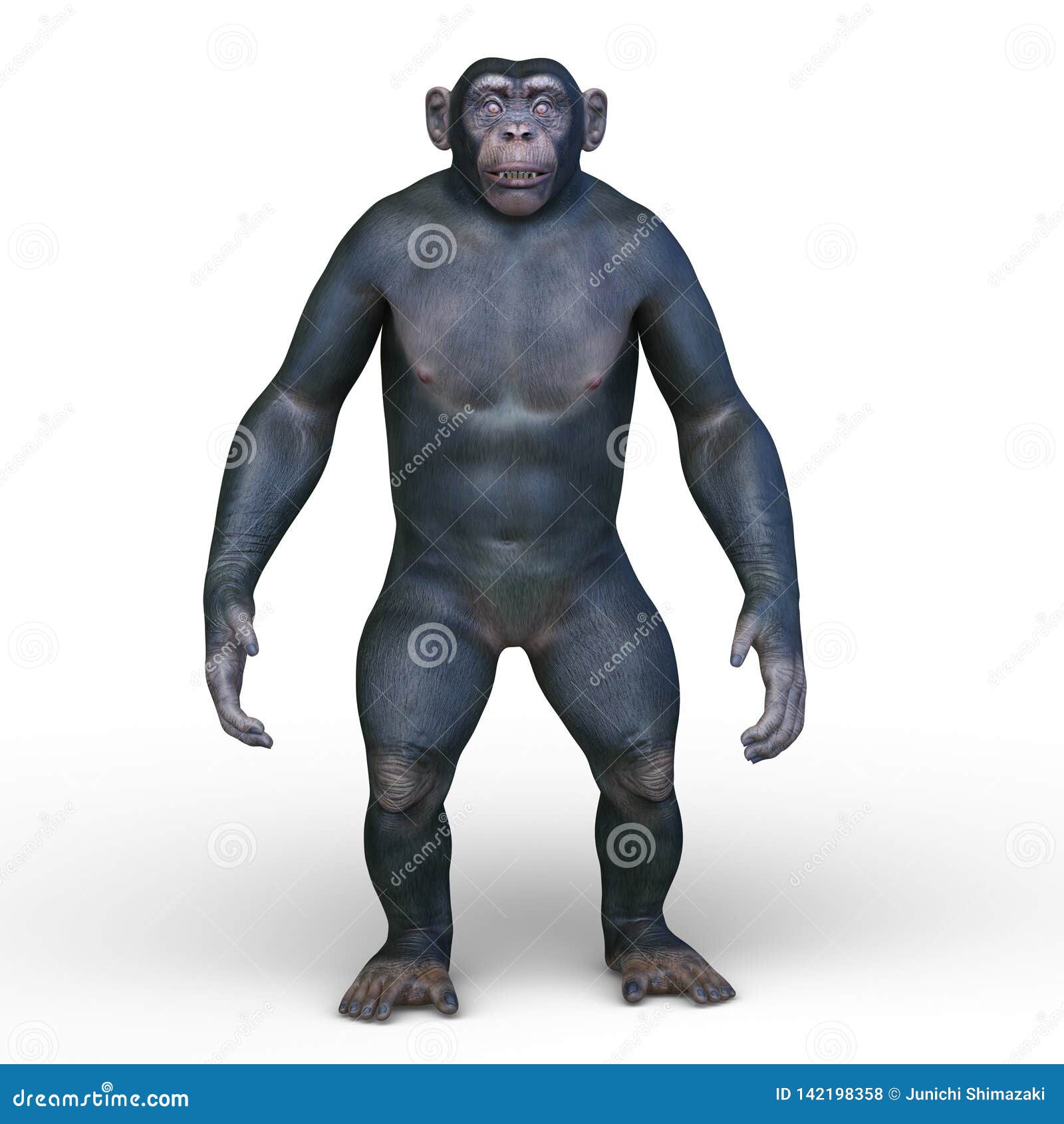 3D CG rendering of Monkey stock illustration. Illustration of ...