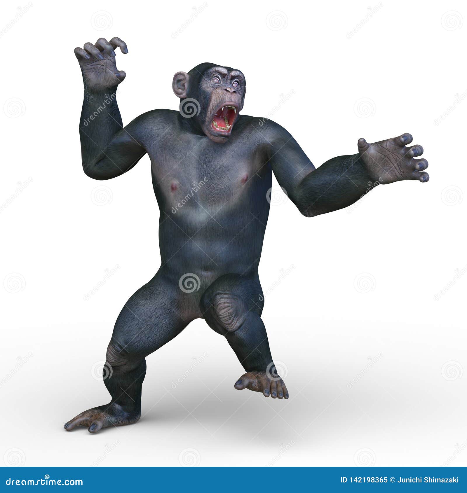 3D CG rendering of Monkey stock illustration. Illustration of ...