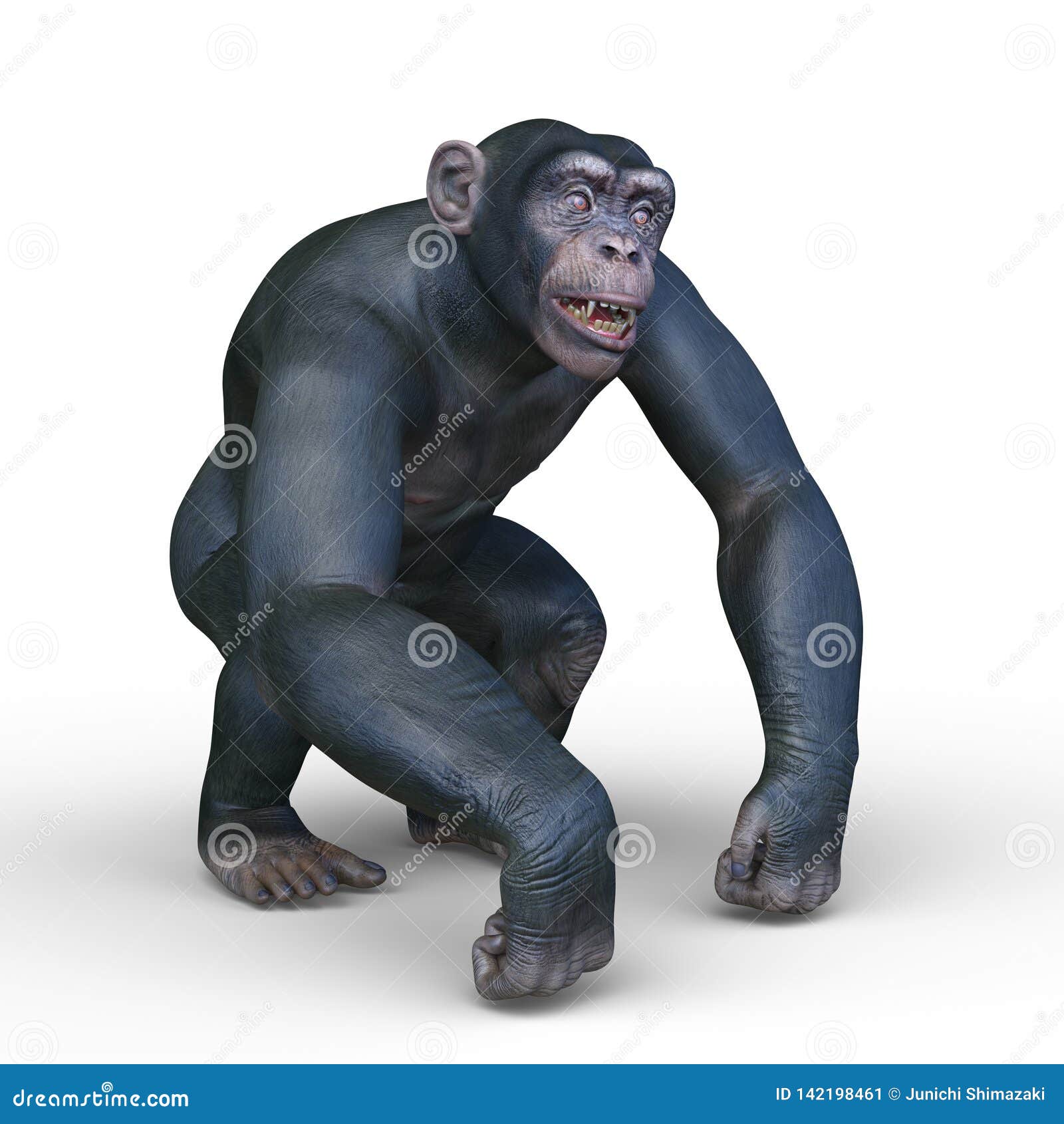 3D CG rendering of Monkey stock illustration. Illustration of game ...