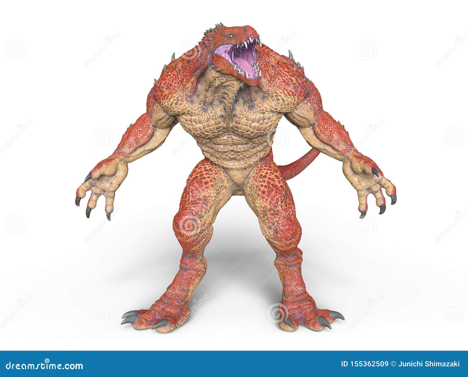 3D CG rendering of monster stock illustration. Illustration of scary ...