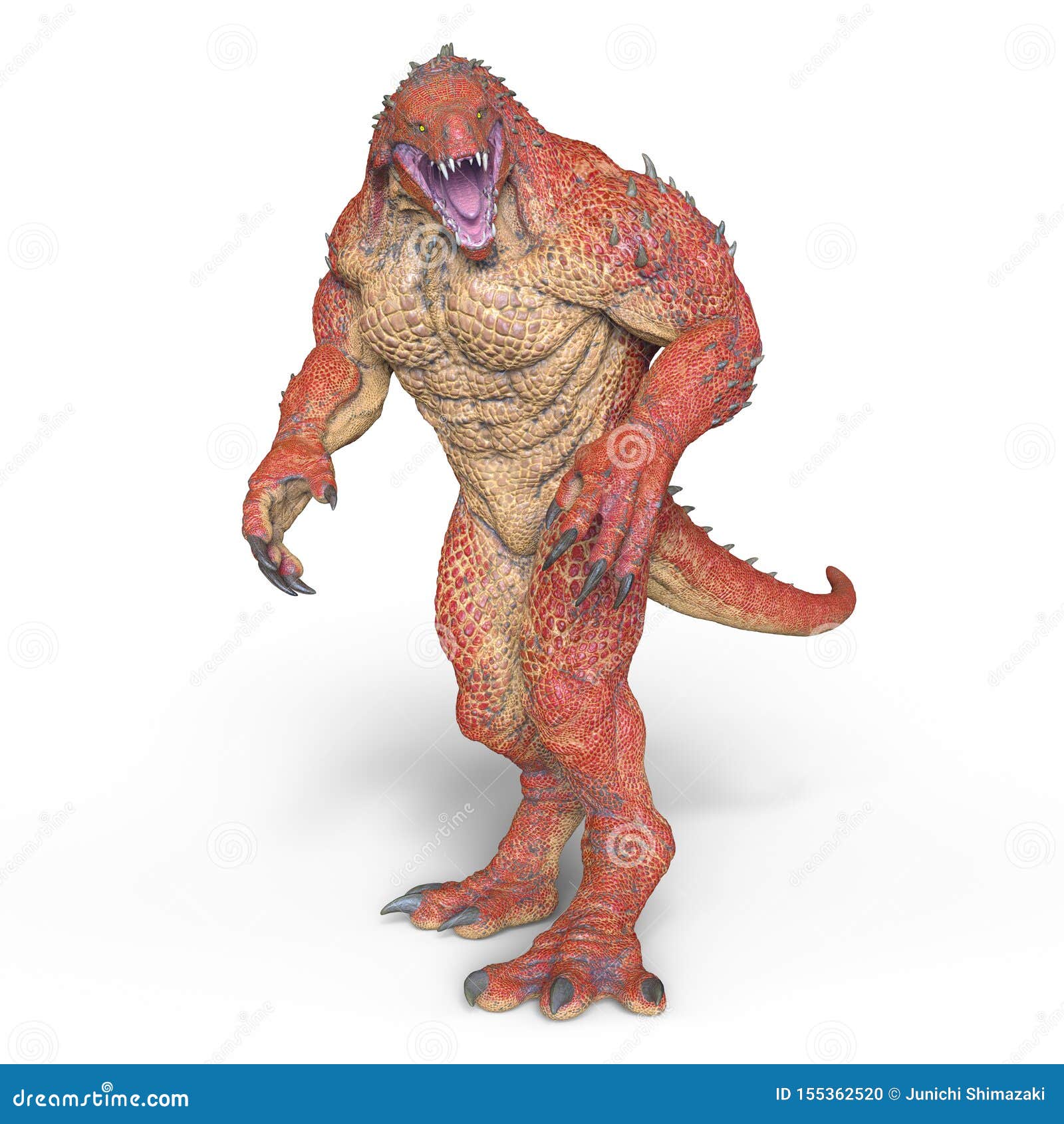 3D CG rendering of monster stock illustration. Illustration of fear ...