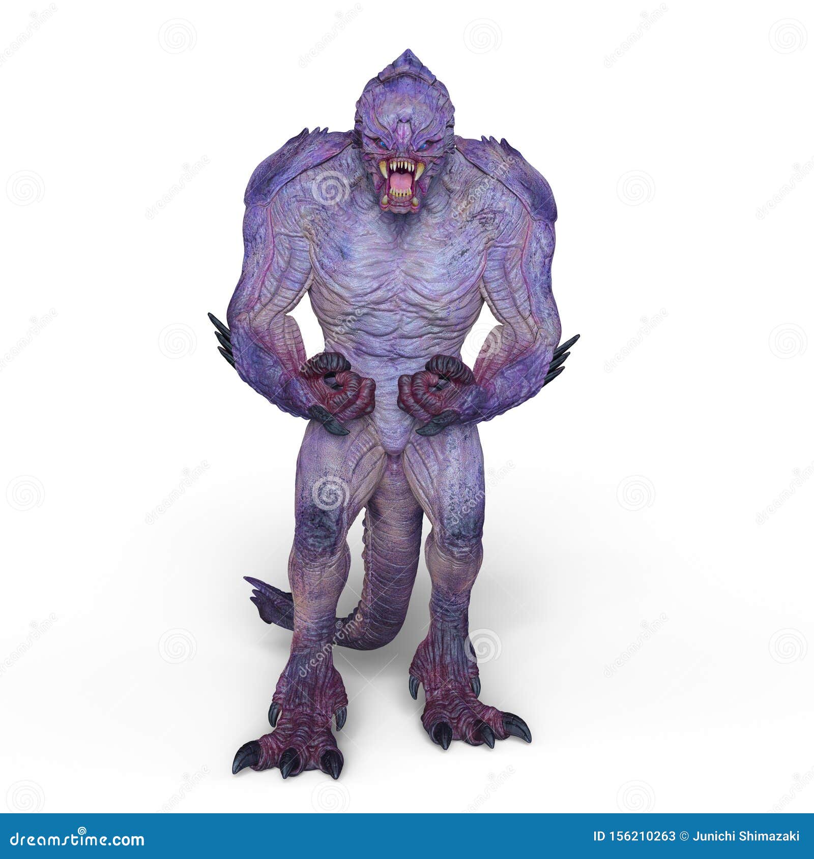 3D CG rendering of monster stock illustration. Illustration of fiction ...