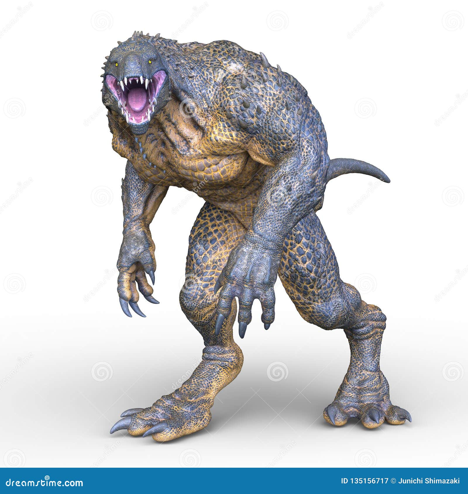 3D CG rendering of monster stock illustration. Illustration of game ...