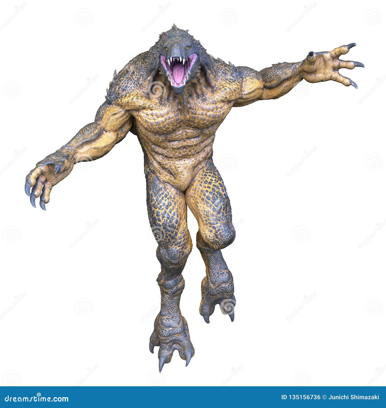 3D CG rendering of monster stock illustration. Illustration of ...