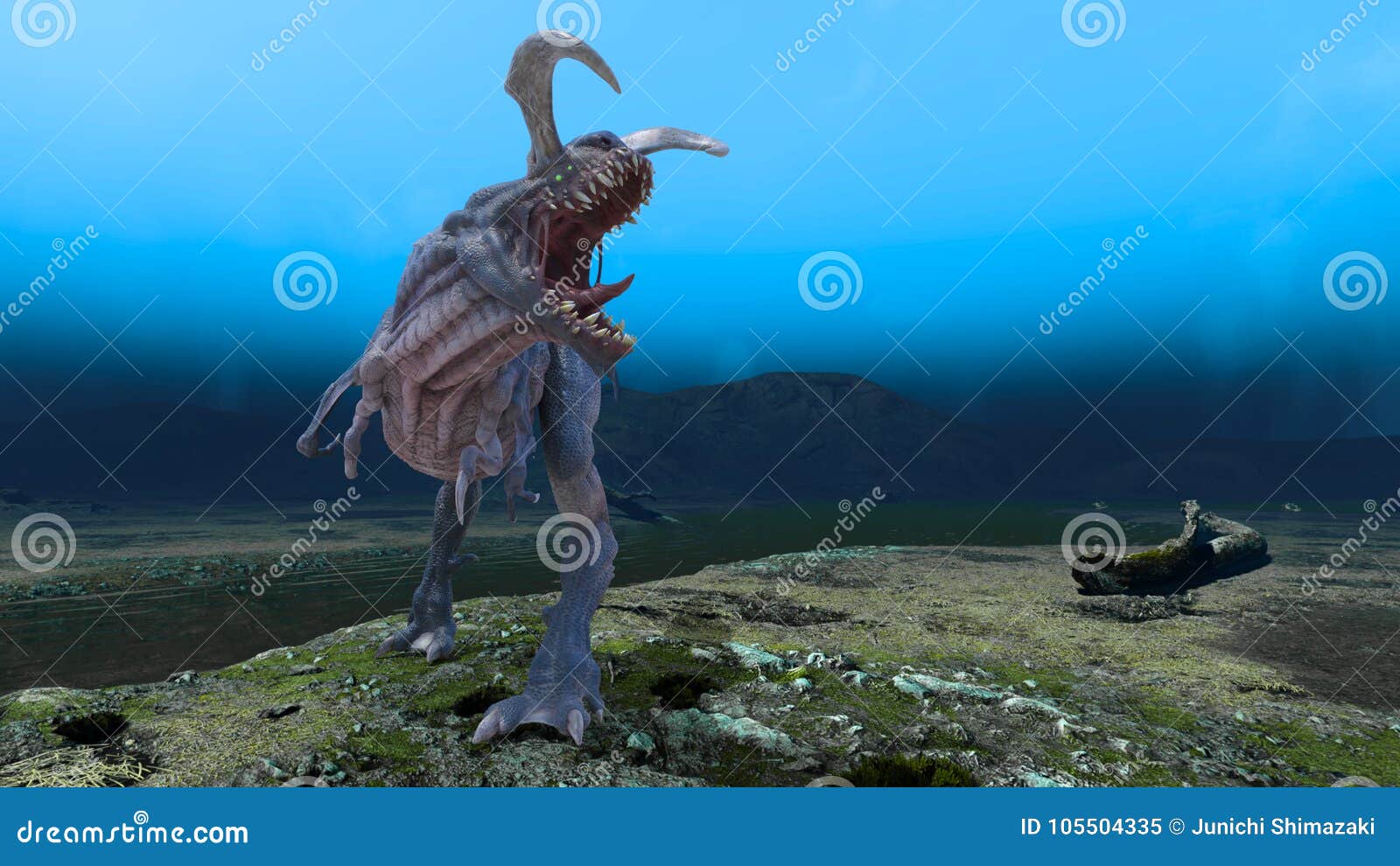 Monster stock image. Image of tusk, horn, game, alien - 105504335