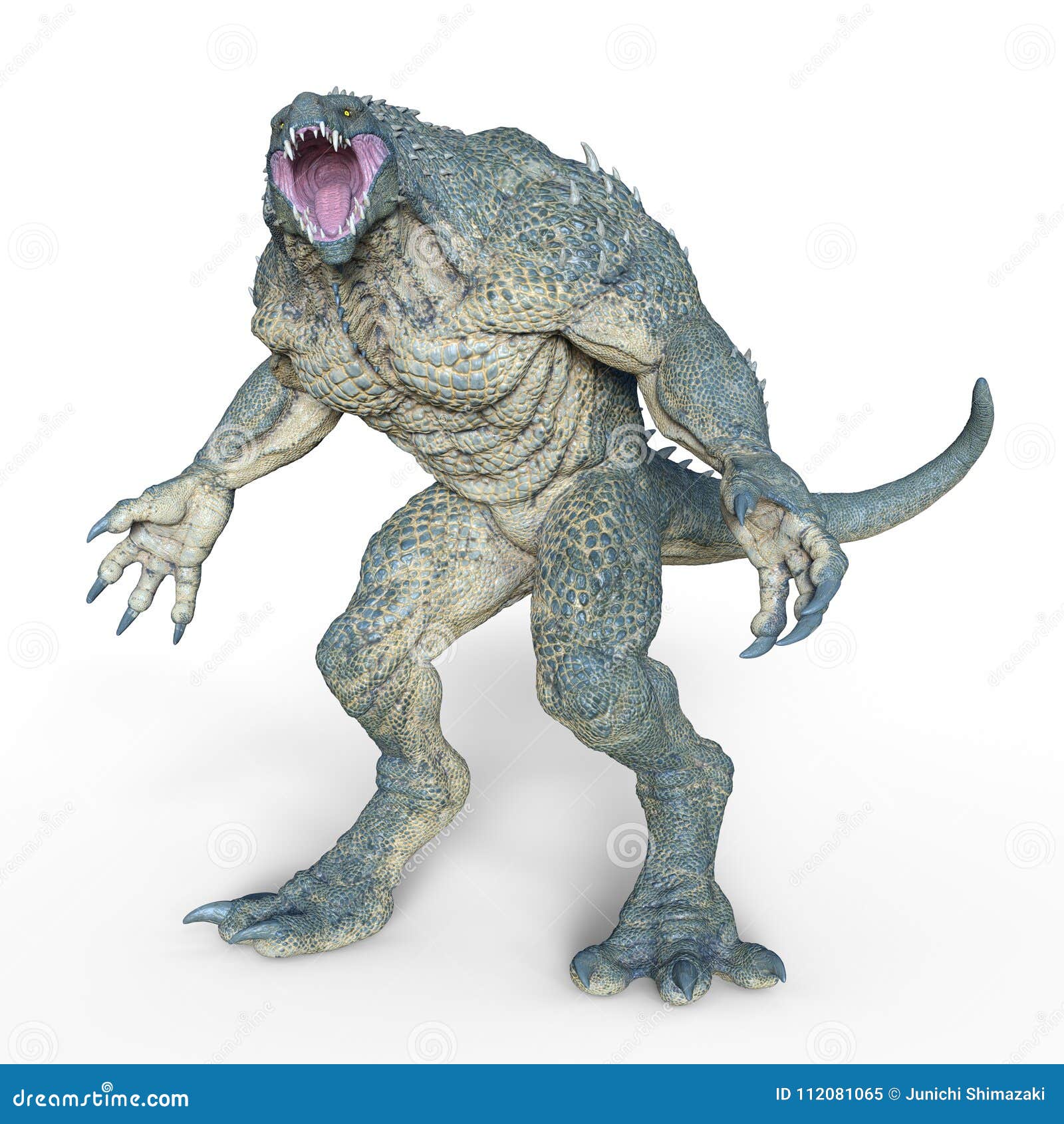 Monster stock illustration. Illustration of fang, lizard - 112081065
