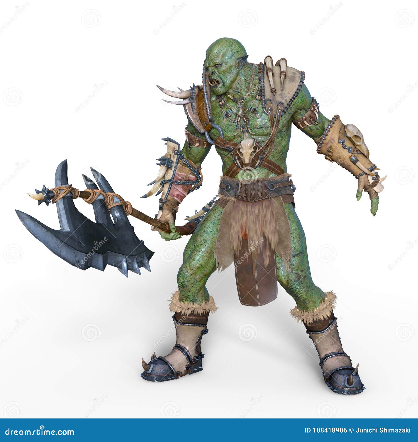 Monster warrior stock illustration. Illustration of science - 108418906