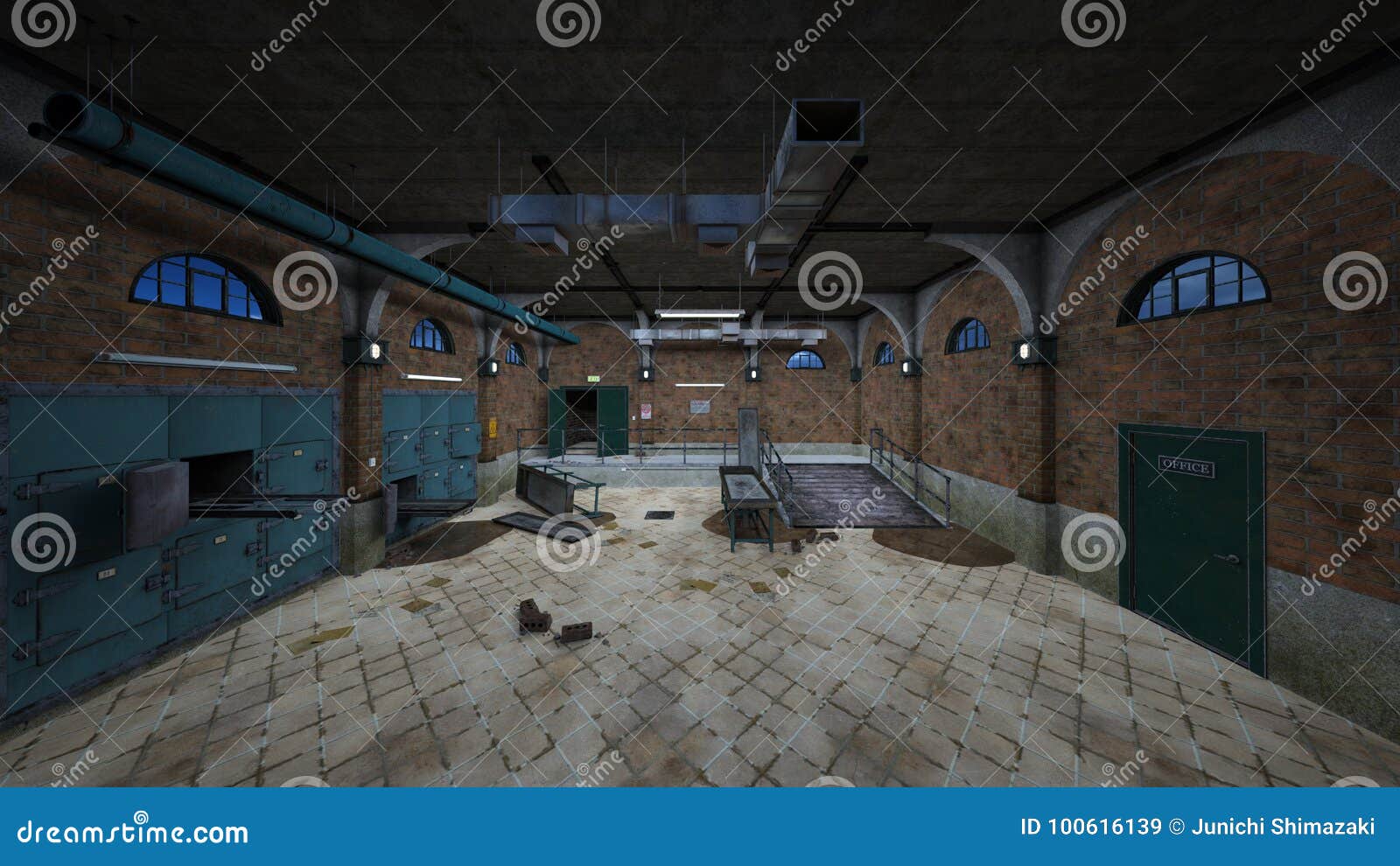 Morgue stock illustration. Illustration of room, tile - 100616139