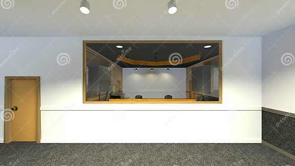 3D CG Rendering of Recording Studio Stock Illustration - Illustration ...