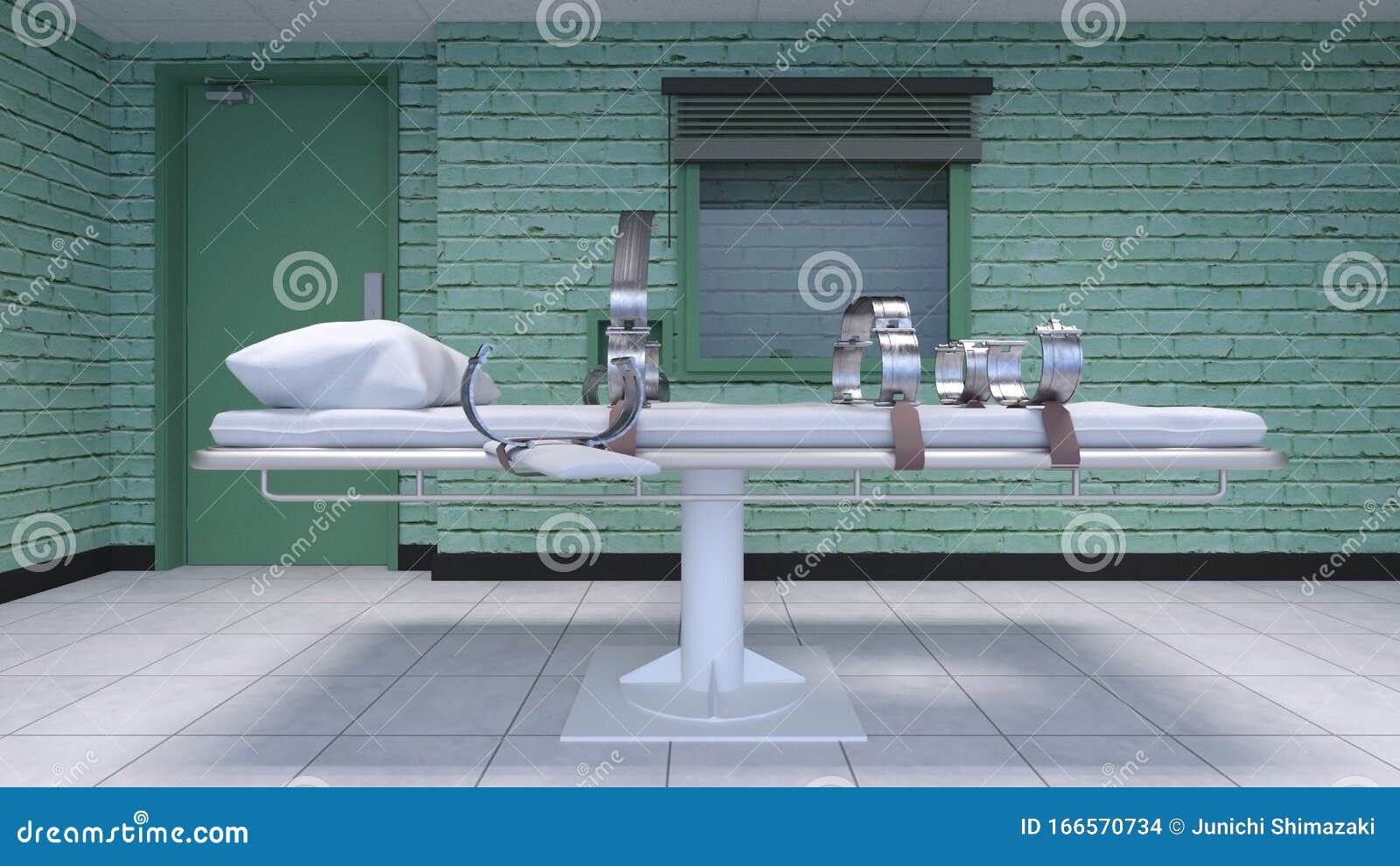 3D CG Rendering of Restraint Room Stock Illustration - Illustration of ...