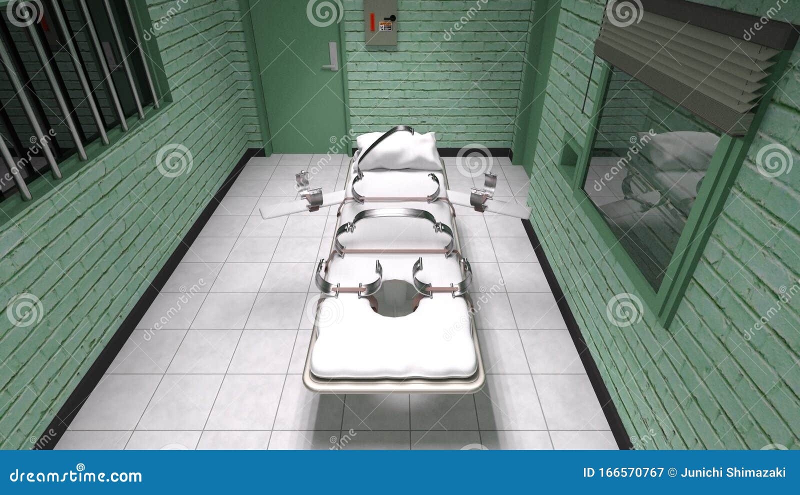 3D CG Rendering of Restraint Room Stock Illustration - Illustration of ...