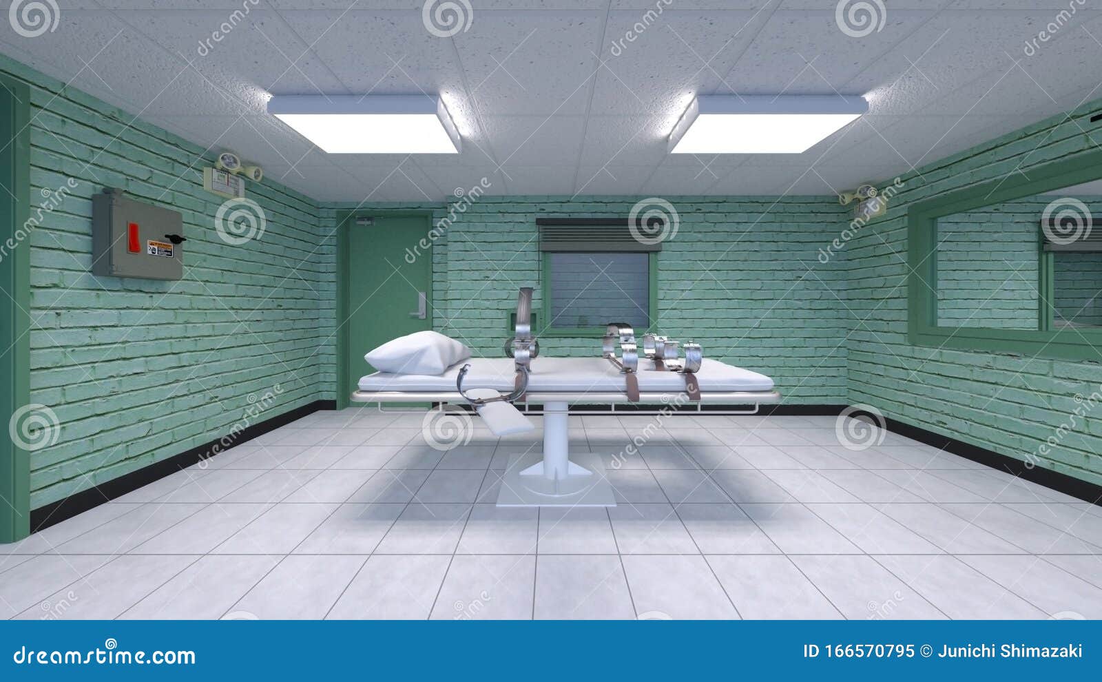 3D CG Rendering of Restraint Room Stock Illustration - Illustration of ...
