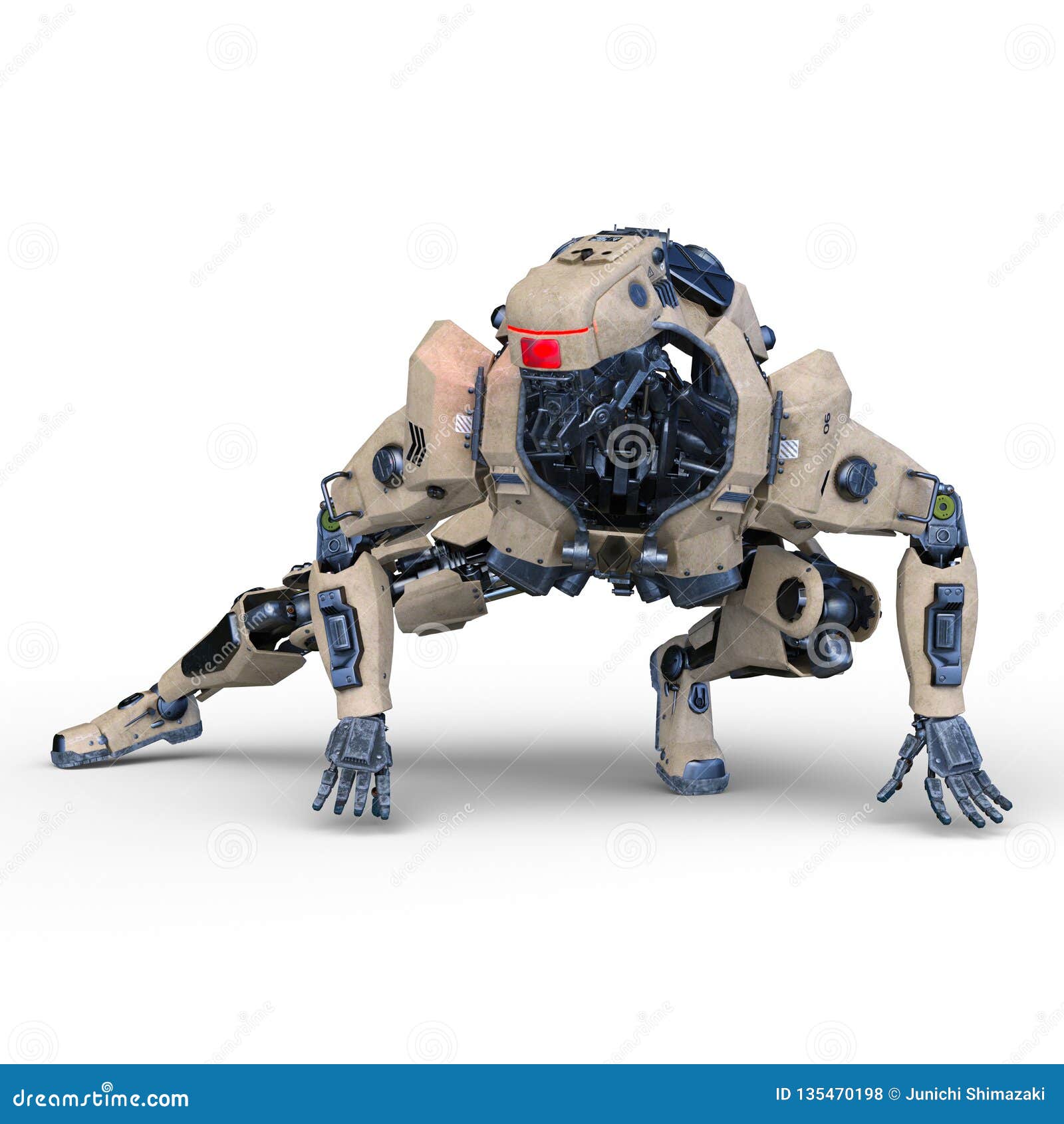 3D CG rendering of robot stock illustration. Illustration of metal ...