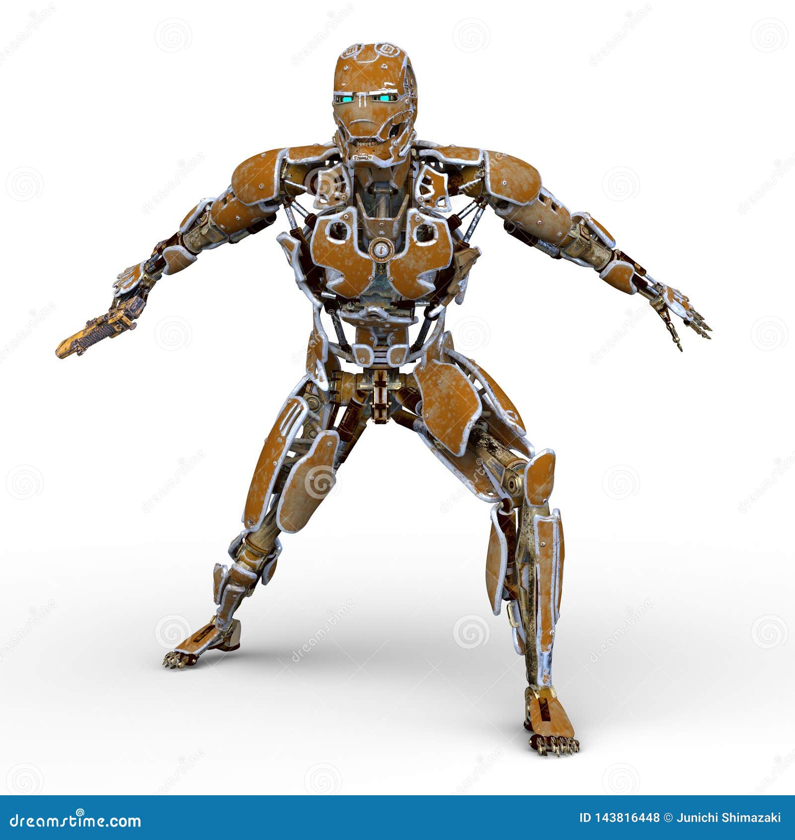 3D CG rendering of robot stock illustration. Illustration of metal ...