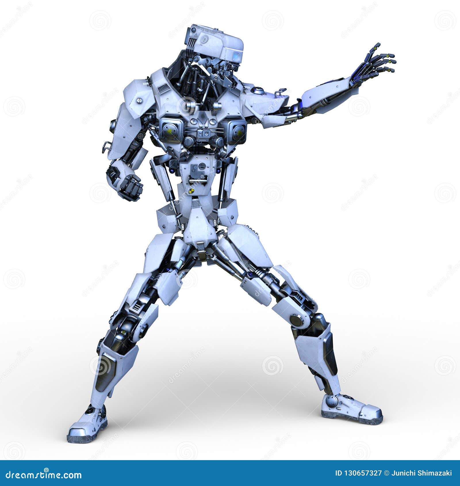 3D CG rendering of robot stock illustration. Illustration of industrial ...