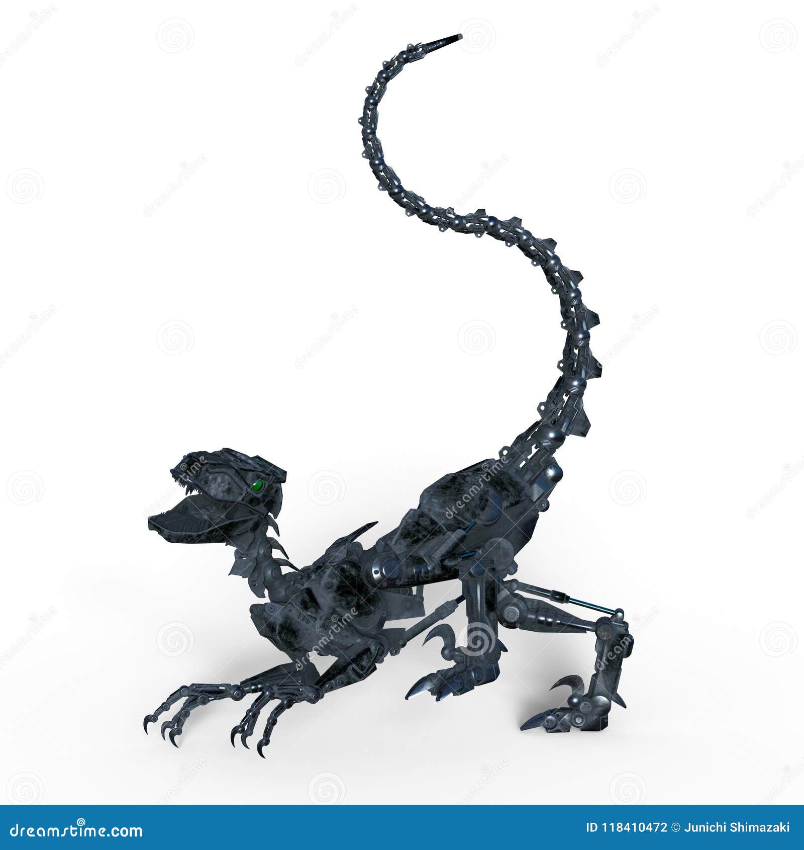 Robot Dinosaur Metal. Iron Monster Prehistoric. Mechanical T-rex Animal ...