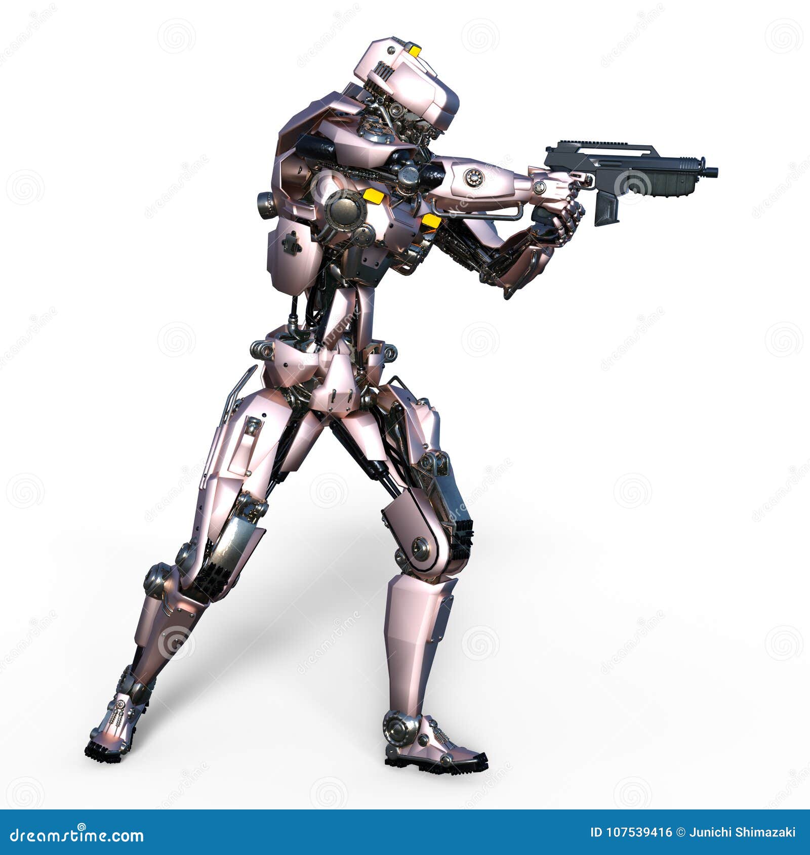Robot stock illustration. Illustration of metal, intelligence - 107539416