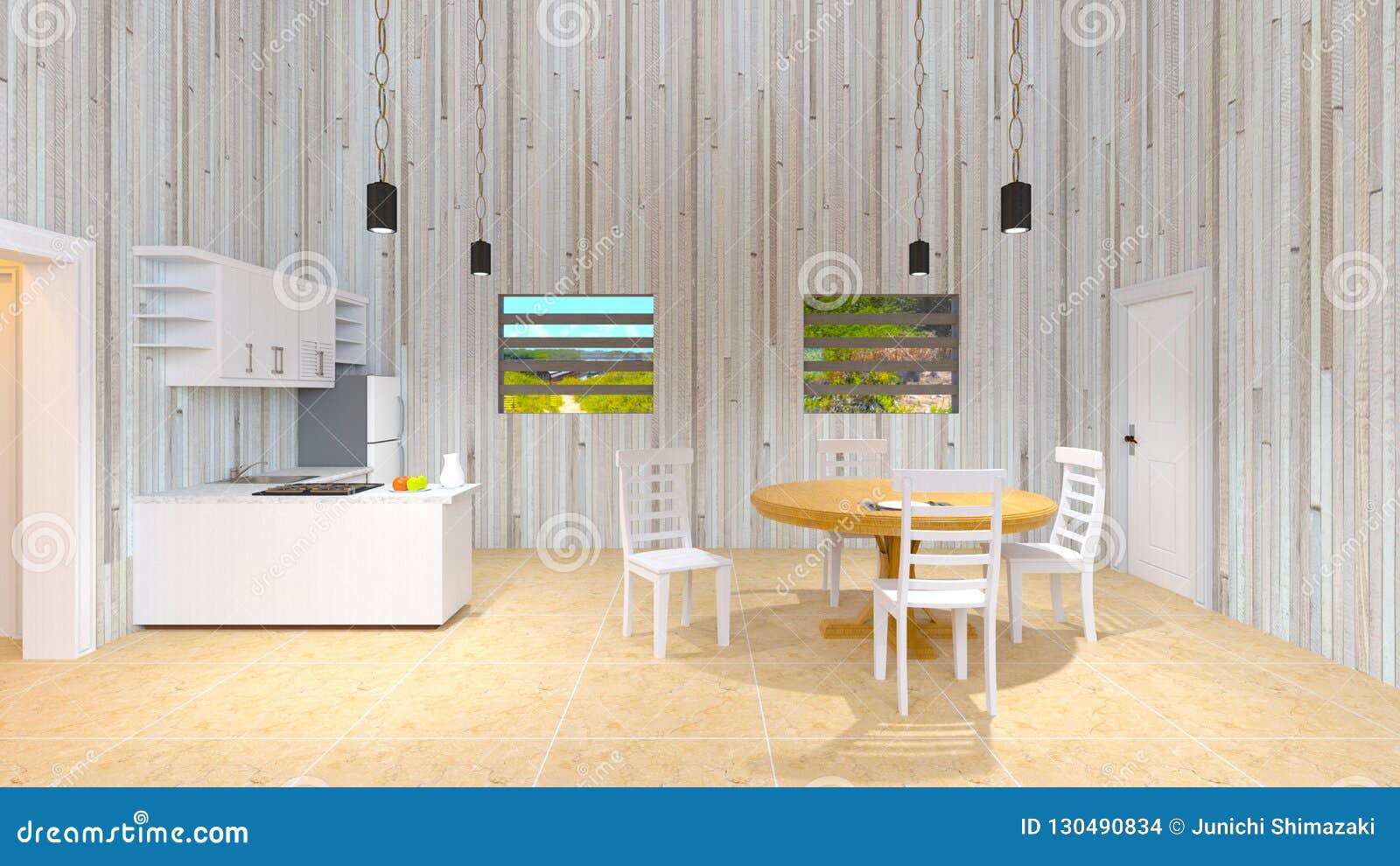 3D CG rendering of room stock illustration. Illustration of rendering ...