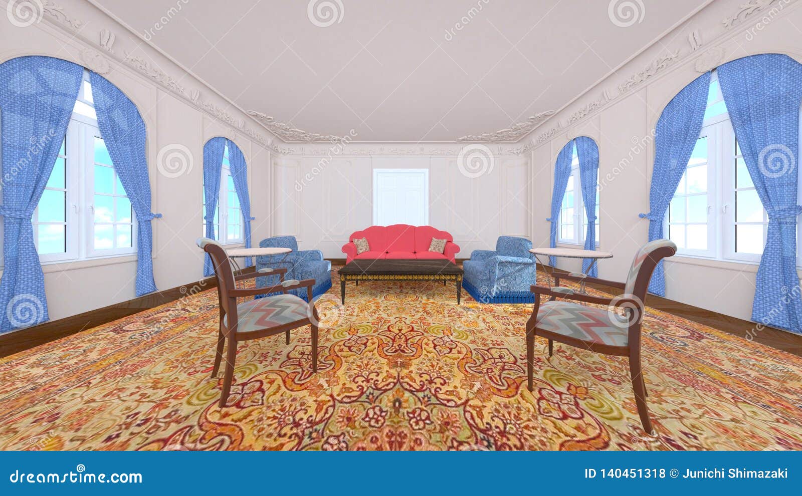 3D CG rendering of room stock illustration. Illustration of ...