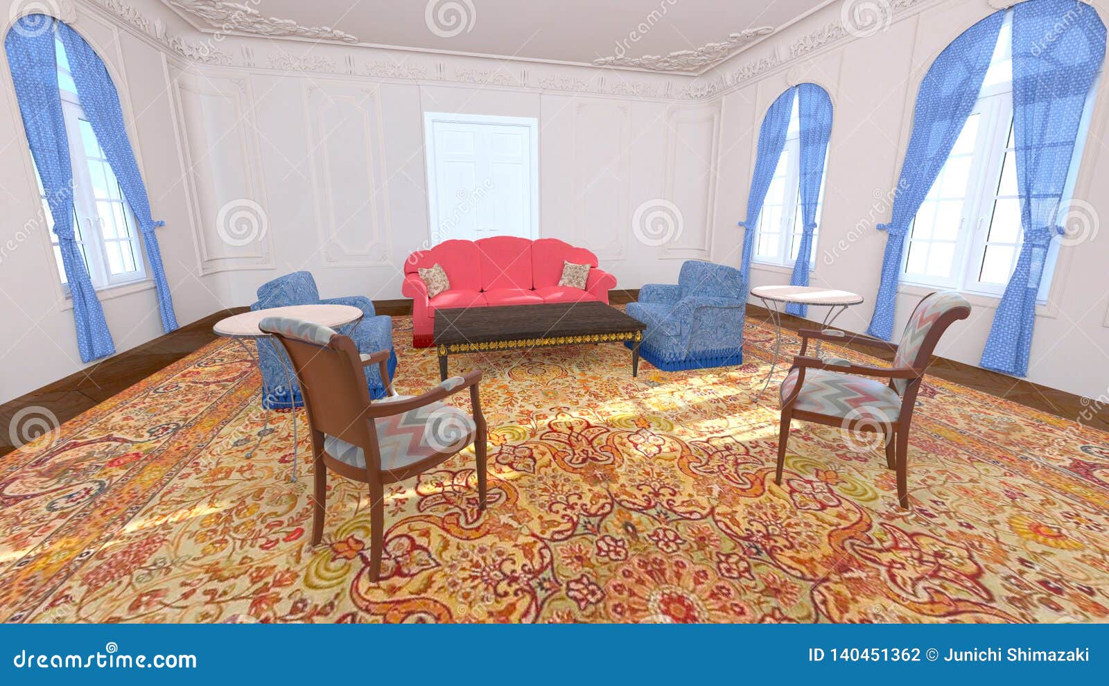 3D CG rendering of room stock illustration. Illustration of rendering ...