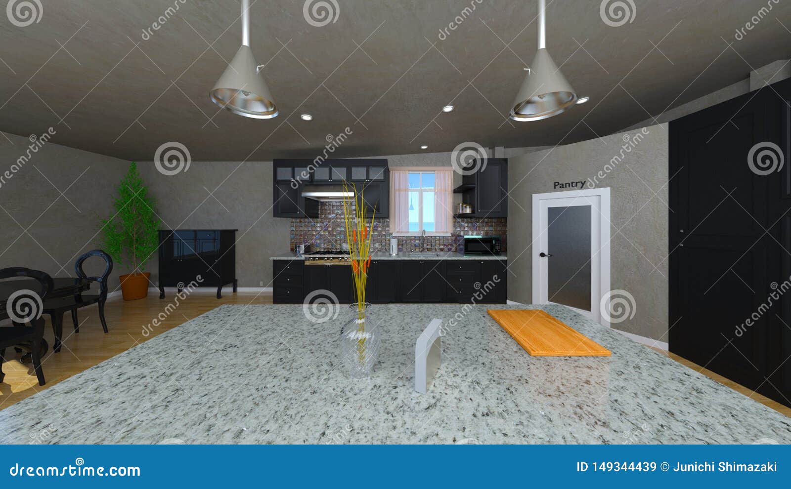 3D CG rendering of room stock illustration. Illustration of housing ...