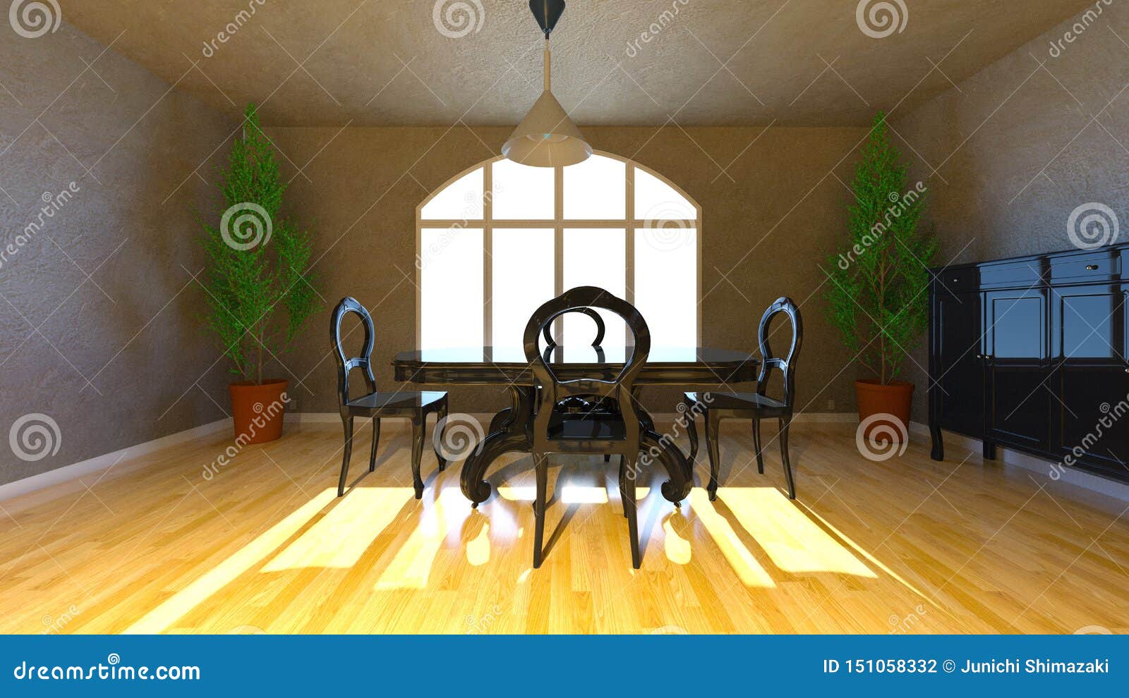 3D CG rendering of room stock illustration. Illustration of ...
