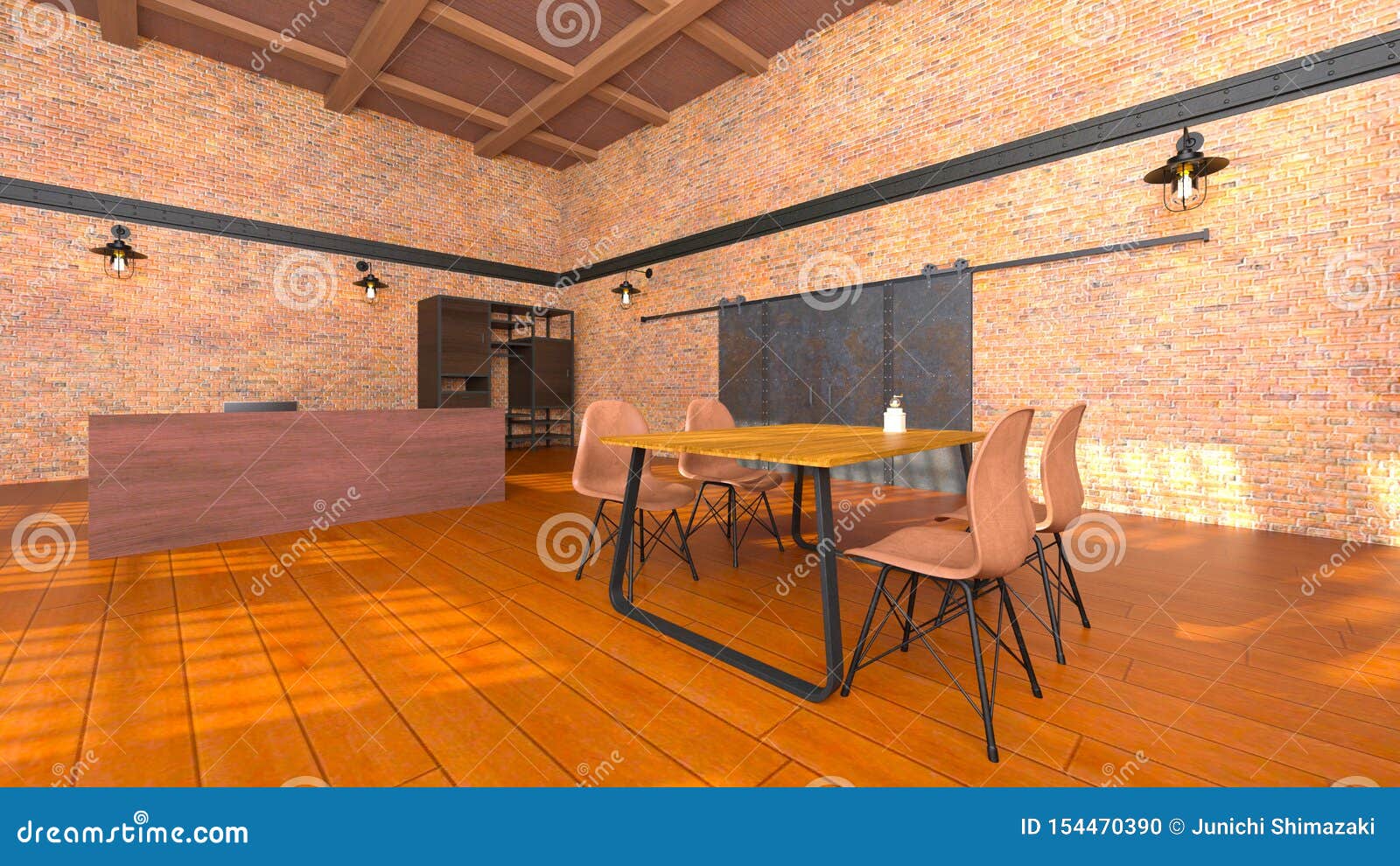 3D CG rendering of room stock illustration. Illustration of ...