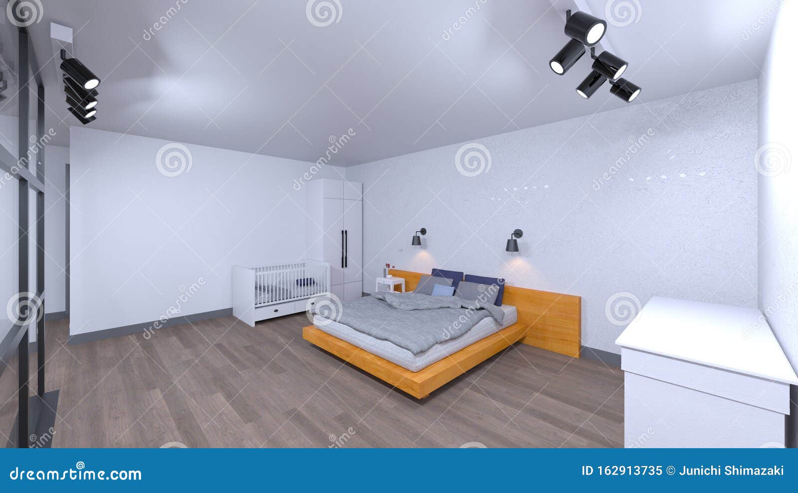 3D CG rendering of room stock illustration. Illustration of estate ...