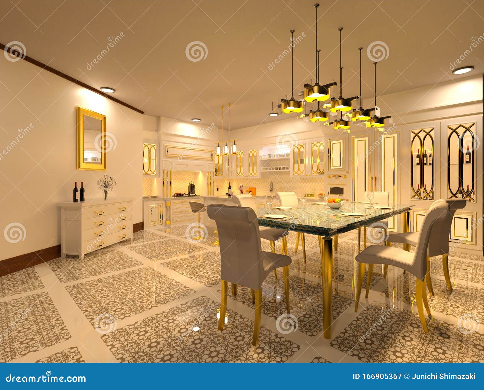 3D CG rendering of room stock illustration. Illustration of interior ...