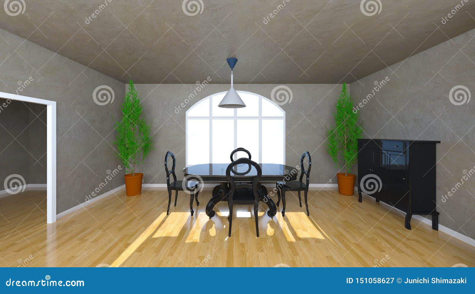 3D CG rendering of room stock illustration. Illustration of rendering ...
