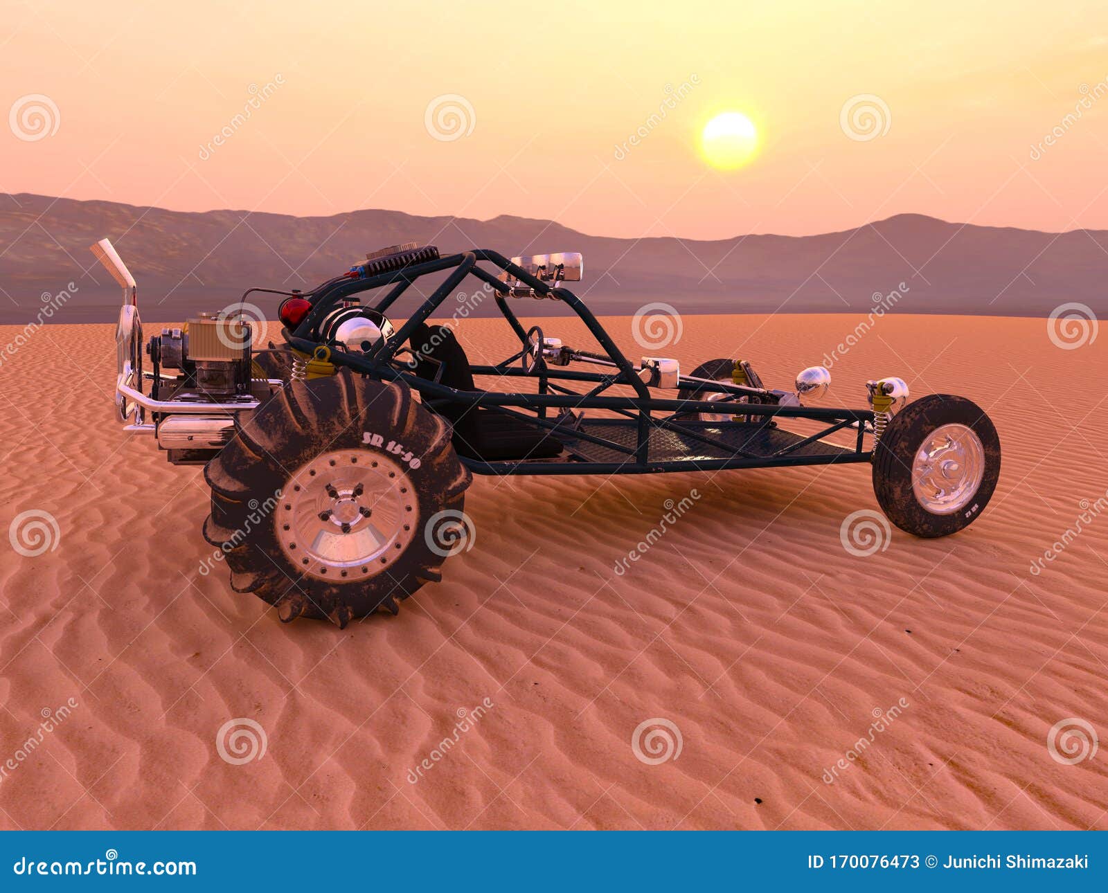 3D CG Rendering of Sand Rail Stock Illustration - Illustration of rail ...