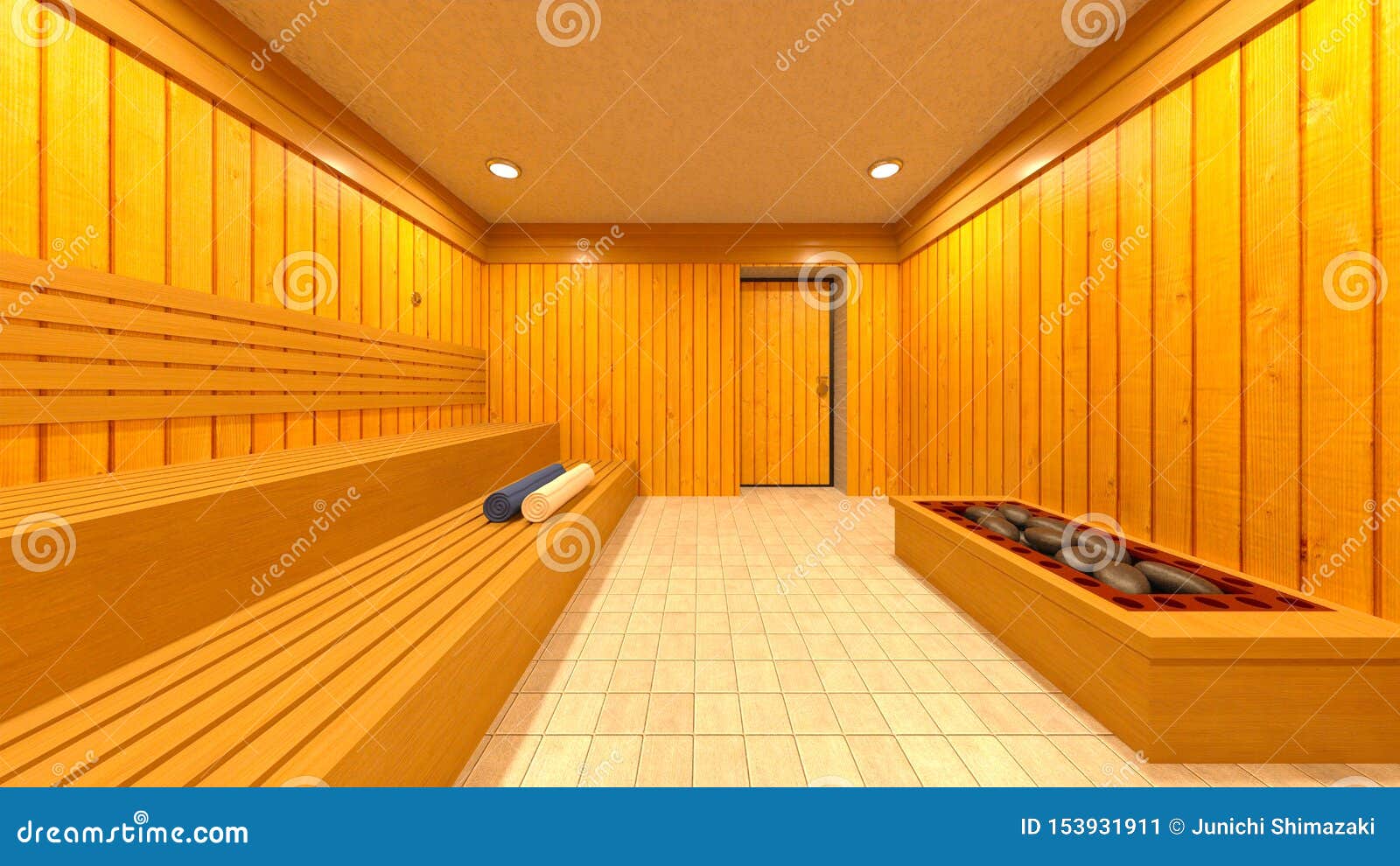 3D CG rendering of Sauna stock illustration. Illustration of facility ...