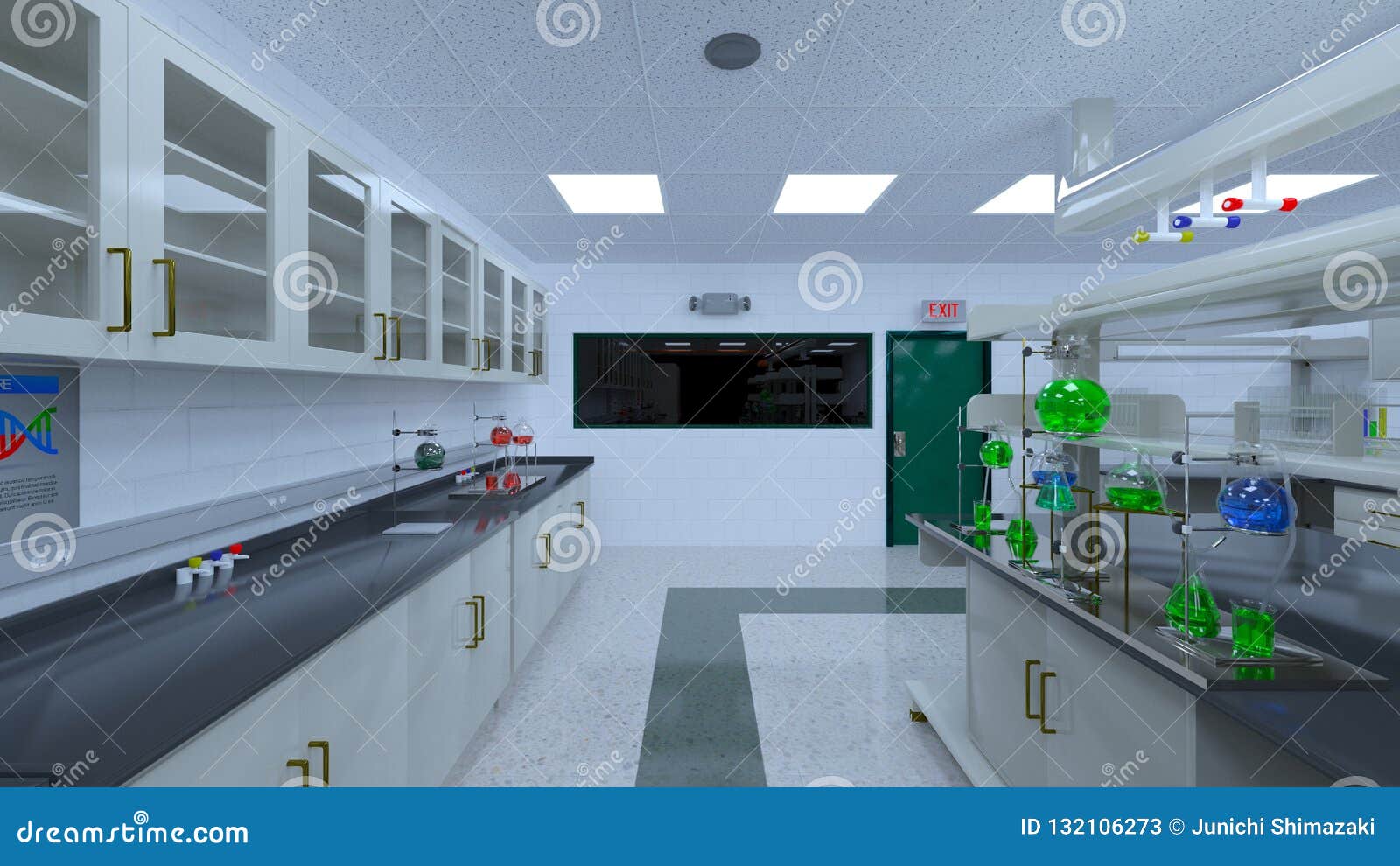 3D CG Rendering of Science Room Stock Illustration - Illustration of ...