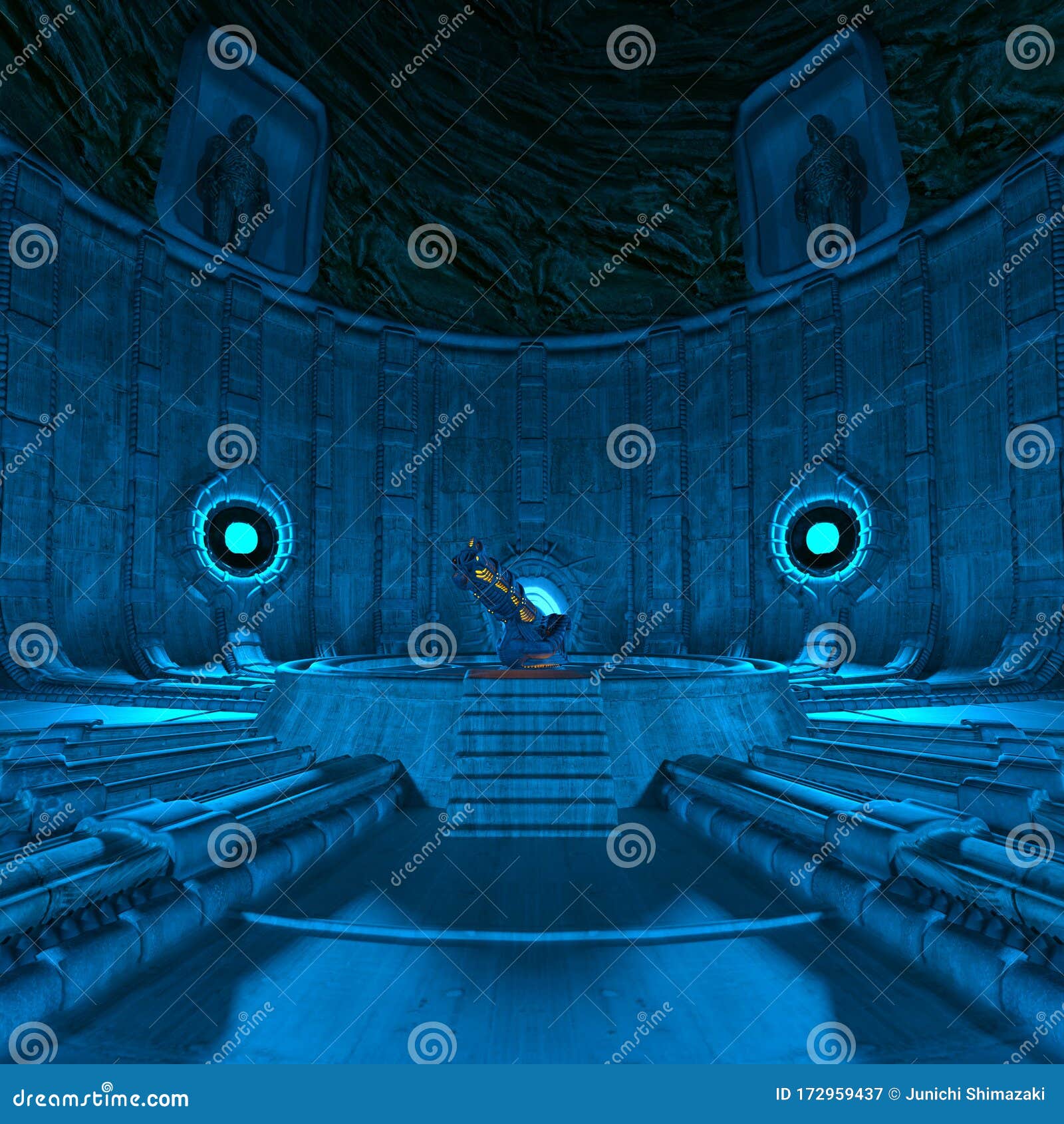 3D CG Rendering of Secret Headquarters Stock Illustration ...