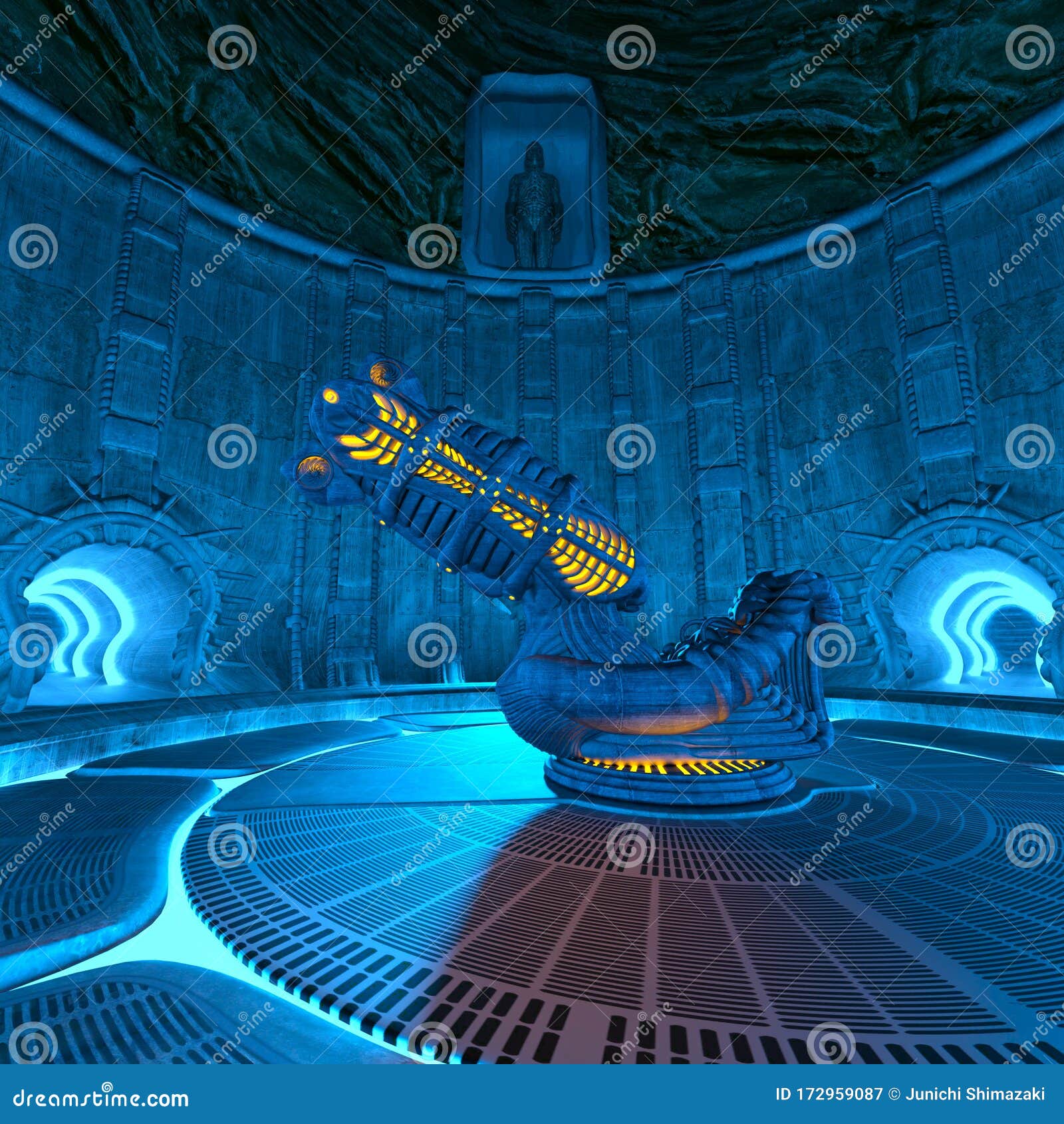 3D CG Rendering of Secret Headquarters Stock Illustration ...