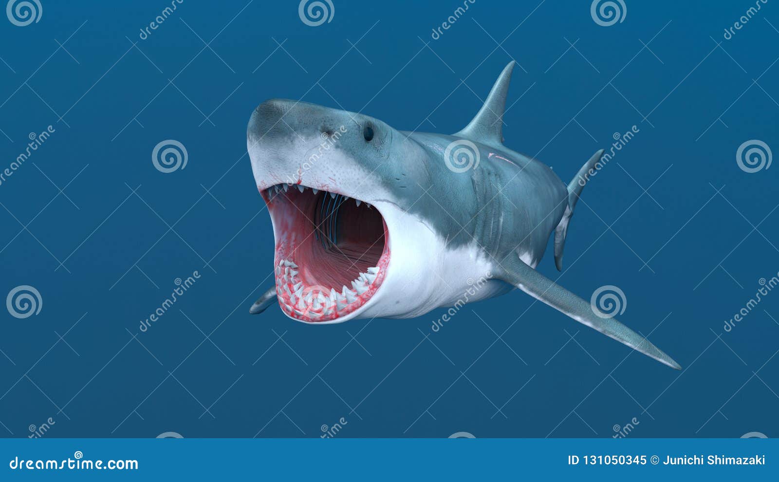 3D CG rendering of shark stock illustration. Illustration of fish ...