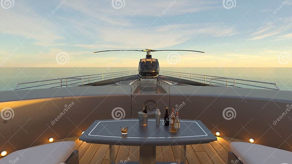 3D CG rendering of ship stock illustration. Illustration of wave ...