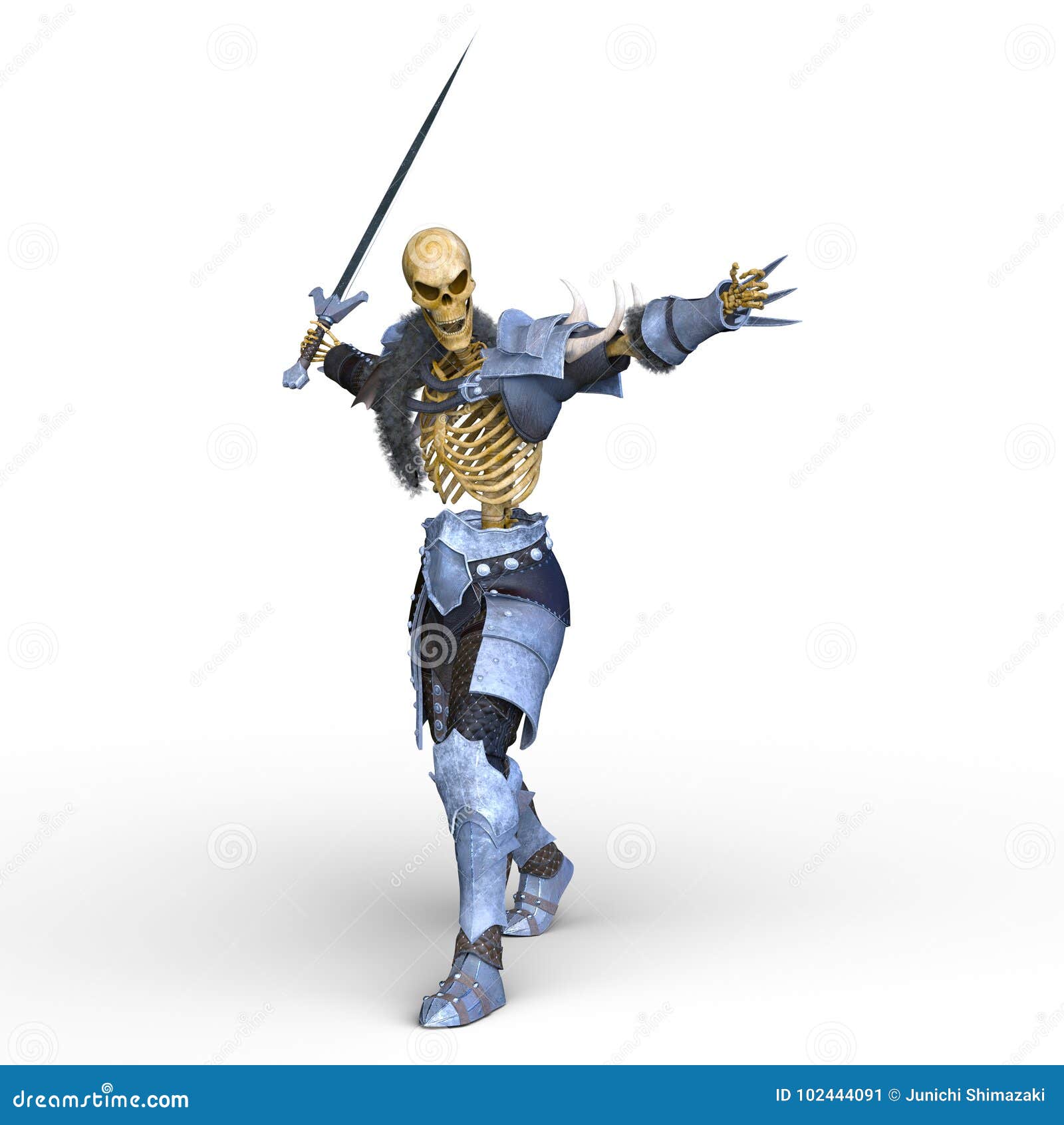 Skeleton knight stock illustration. Illustration of skeleton - 102444091