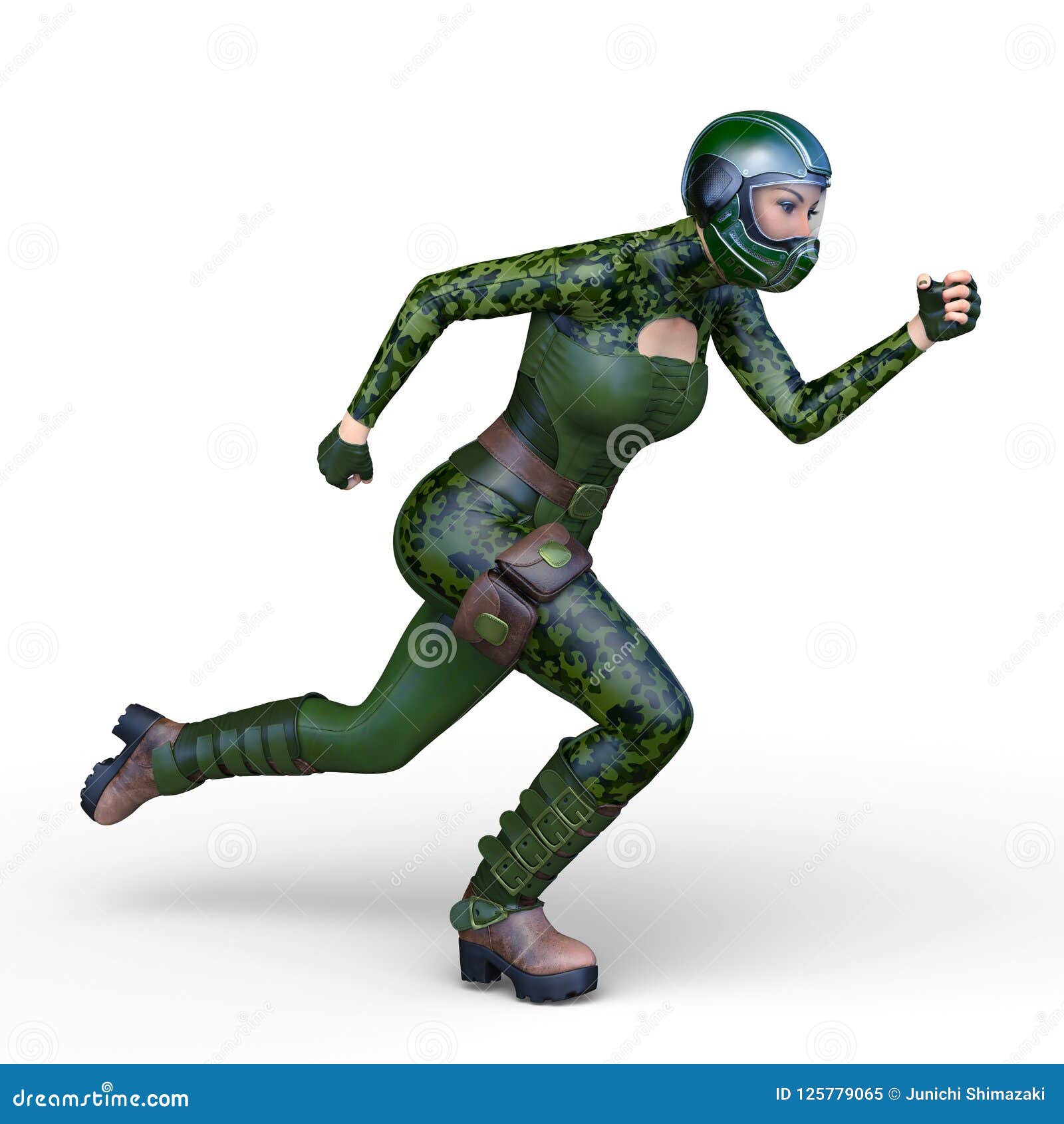 3D CG rendering of soldier stock illustration. Illustration of body ...
