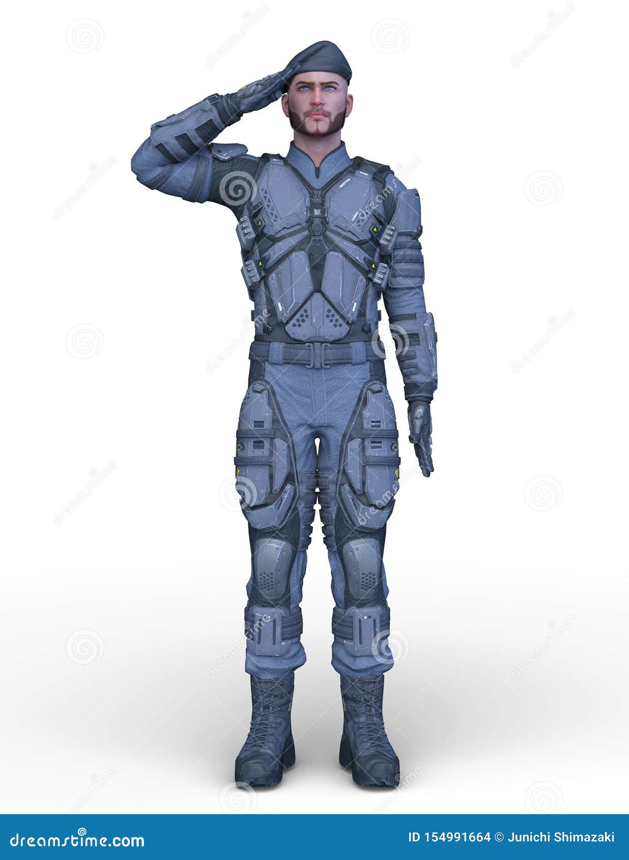3D CG rendering of soldier stock illustration. Illustration of ...