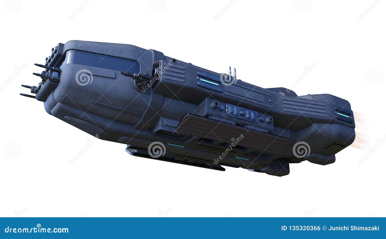 3D CG Rendering of Space Ship Stock Illustration - Illustration of ...