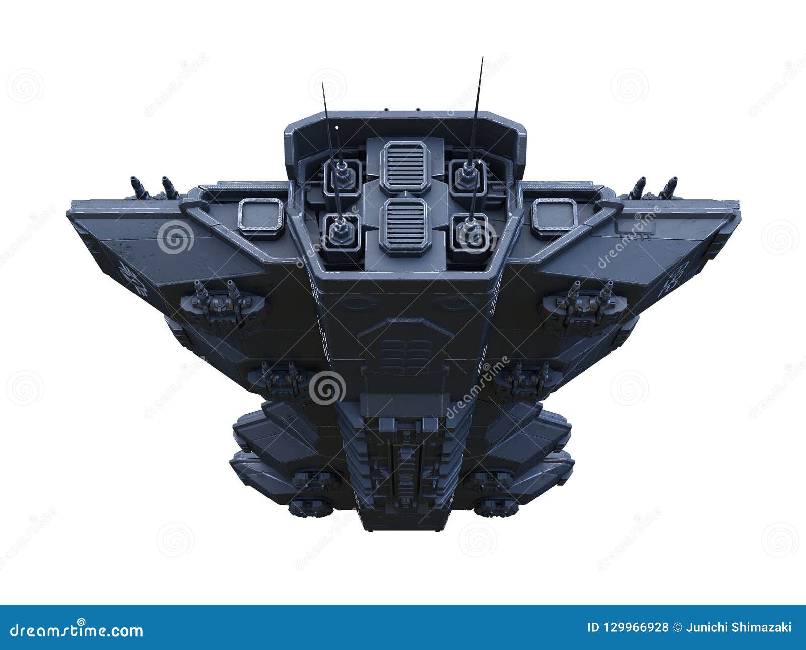 3D CG Rendering of Space Ship Stock Illustration - Illustration of ...