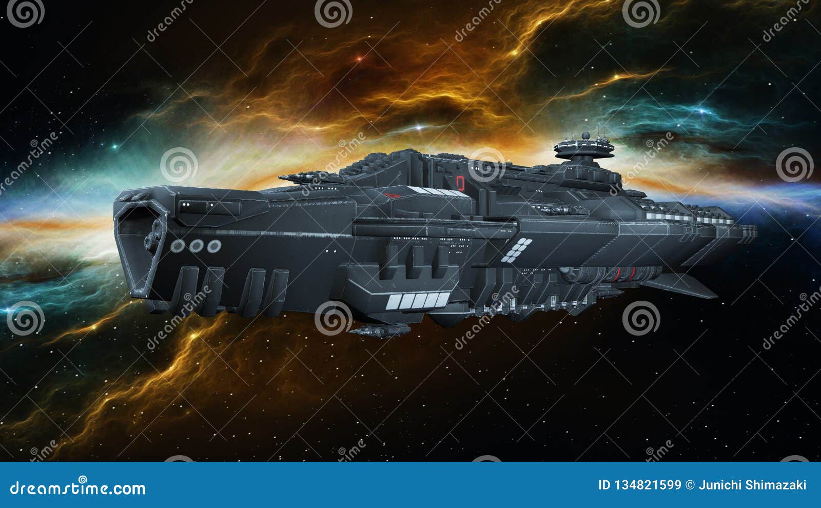 3D CG Rendering of Space Ship Stock Illustration - Illustration of ship ...