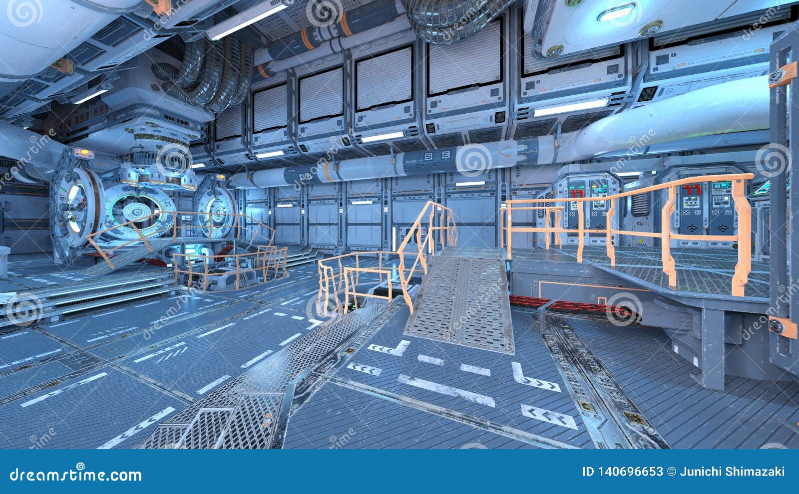 3D CG Rendering of Space Ship Stock Illustration - Illustration of ...