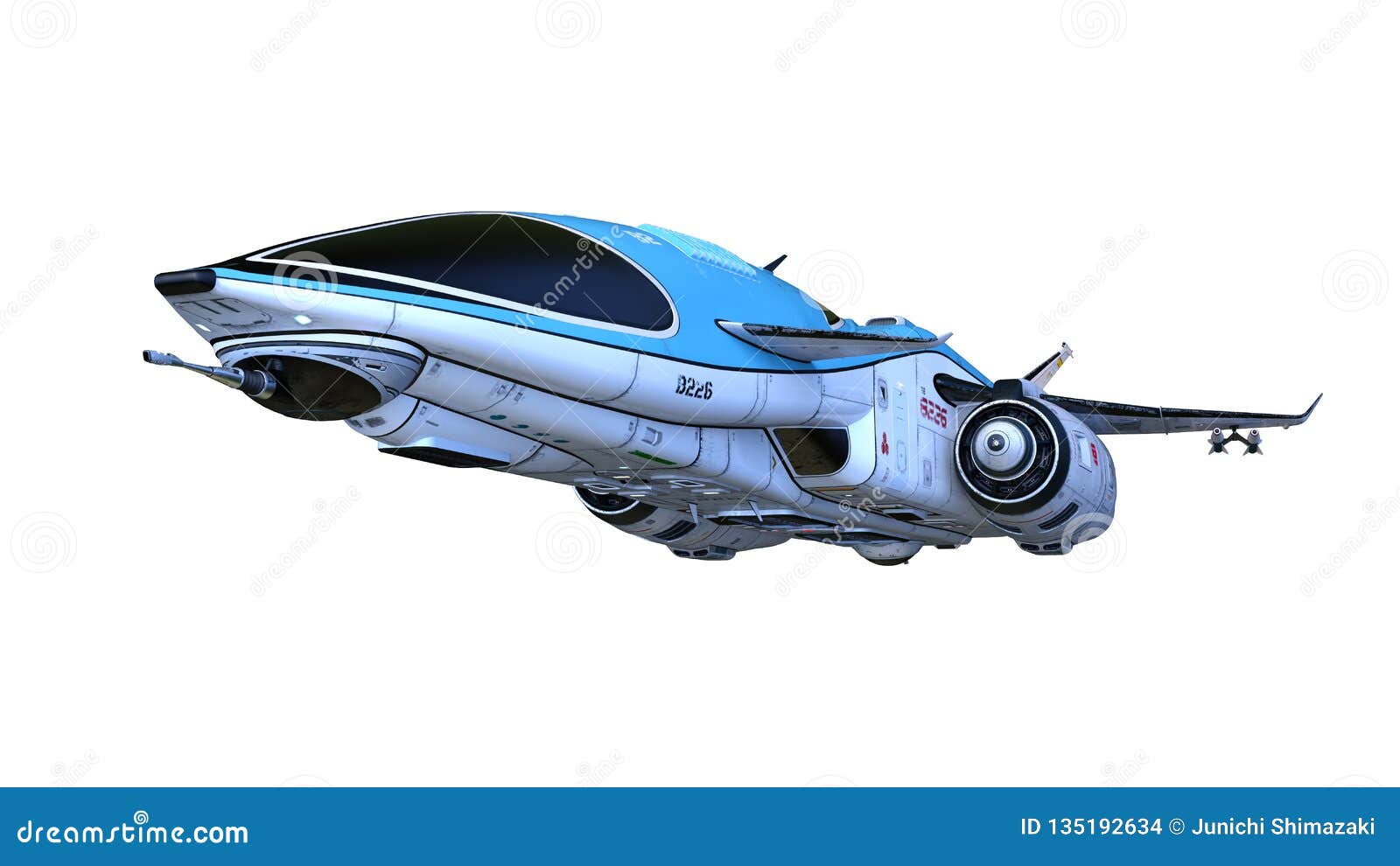 3D CG Rendering of Space Ship Stock Illustration - Illustration of ...
