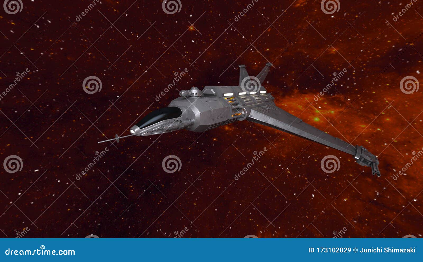 3D CG Rendering of Space Ship Stock Illustration - Illustration of game ...