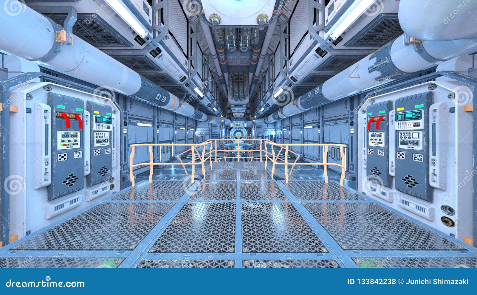 3D CG Rendering of Space Station Stock Illustration - Illustration of ...