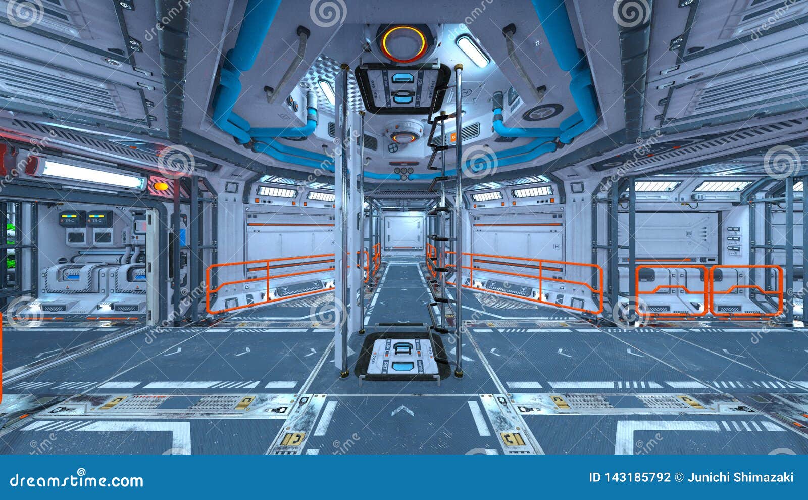 3D CG Rendering of Space Station Stock Illustration - Illustration of ...